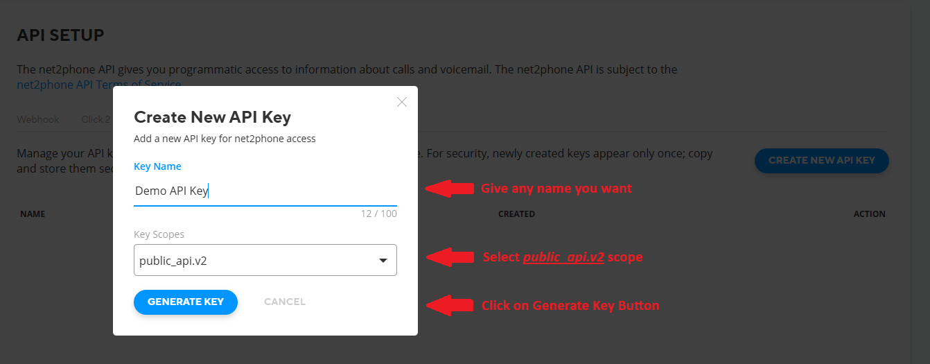 API V2 documentation explorer | net2phone Developer Portal